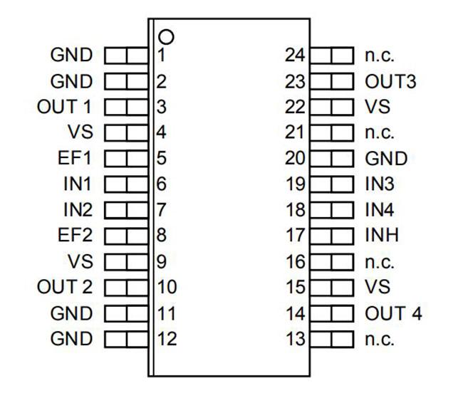 TLE8444SL Integrated Circuit Chip Quad Half-Bridge Driver IC SSOP24 ...